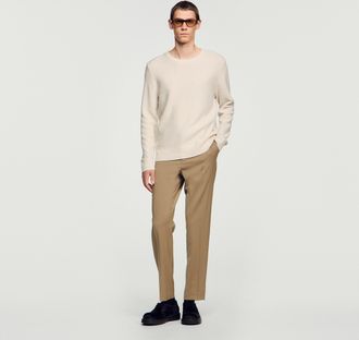 Sandro Rundhals-Pullover im Reiskornstrick