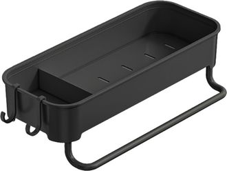 Generic Schwammhalter f&uuml;r K&uuml;chensp&uuml;le, Wandhalterung f&uuml;r K&uuml;chensp&uuml;le, verdickter Schwammhalter f&uuml;r den Waschablauf, mit Haken und Querstange, ohne Go