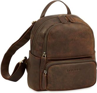 STILORD Sue Sac à Dos en Cuir pour Femme - Backpack Élégant et Petit - Daypack Mini pour la Ville, Voyages et Loisirs - Sac à Dos Antivol en Cuir veritable po