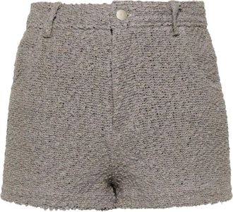 Iro Iro, Femme, Shorts, Gris, Taille: 38 FR Woven Textured Shorts
