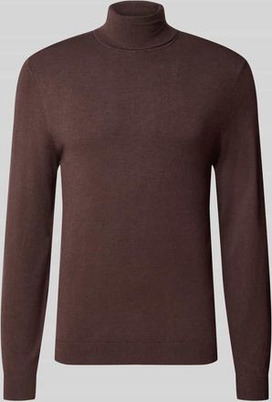 Mc Neal Slim Fit Rollkragenpullover aus Viskose-Mix mit Rippb&uuml;ndchen
