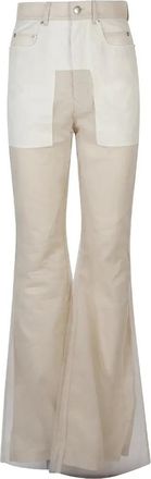 Rick Owens Femme, Pantalons, Beige, Taille: W26 Pantaloni Bolan Bootcut Sand