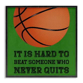 Stupell Industries Marcus Prime Gerahmter Giclée-Kunst, Motiv Someone Who Never Quits, 30,5 x 30,5 cm, Weiß