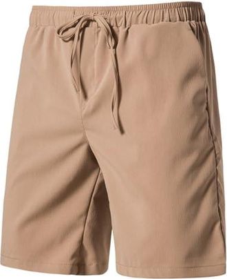Generic Short court pour homme avec poches, short de sport, coupe ample, pour la course &agrave; pied, le jogging, kaki, XL