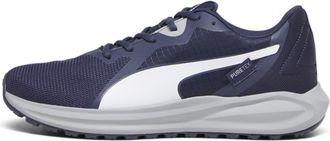 Puma Unisex Twitch Runner PTX Straßenlaufschuh, Puma Marineblau, kühles Mittelgrau, 42 EU