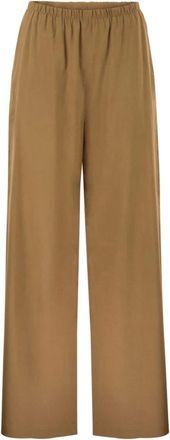 Max Mara Pantalon Destino Large - Femme - Pantalons - Brun - Taille: 38 FR