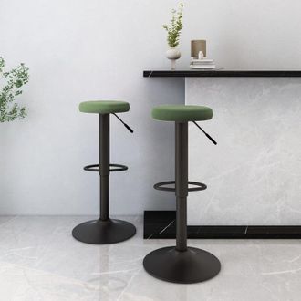 vidaXL Barhocker 2 Stk. Dunkelgr&uuml;n Samt Vidaxl