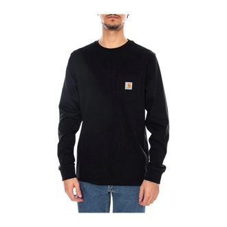 Carhartt Work in Progress Homme, Sweatshirts et sweats &agrave; capuche, Noir, Taille: XL T-shirt Manches Longues &agrave; Poche