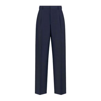 Dior Pantalon Tailleur Pliss&eacute; - Homme - Pantalons - Bleu - Taille: M