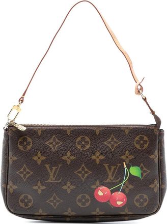 Louis Vuitton Hobo Bags - Takashi Murakami Monogram Cherry Pochette Accessoi - Gr. unisize - in Braun - f&uuml;r Damen