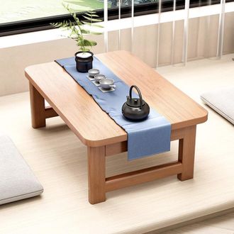 Generic Klapptisch, Rechteckiger Kaffeetisch, Niedriger, Minimalistischer Teetisch, Mit Geräumiger und Langlebiger Platte, Geeignet für Sitzgelegenheiten Auf 