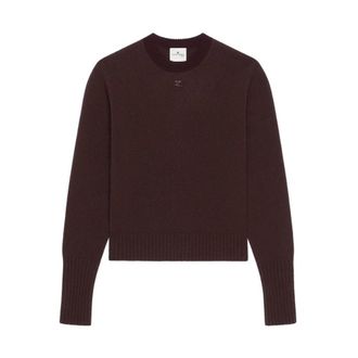 Courr&egrave;ges Gerippter Strickpullover - - Knitwear - Damen - Braun - L