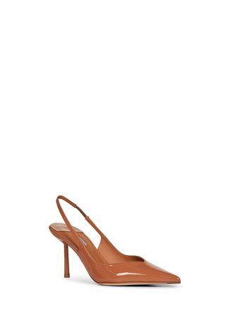 Le Silla Womens Slingback Pumps Vivienne Cuba Brown Vinyl Polyurethane Sandal
