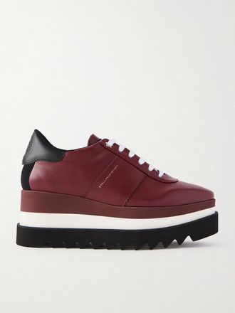 Stella McCartney Sneak-elyse Sneakers Mit Plateau - Burgunder