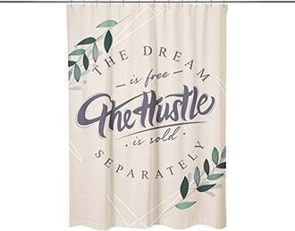 Bonamaison Le Jardin du Lin Digital Gedruckter Duschvorhang, Polyester, Blue, 140 x 200 Cm