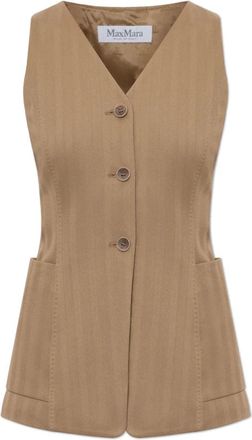 Max Mara Femme, Vestes, Beige, Taille: 36 FR Falla Vest