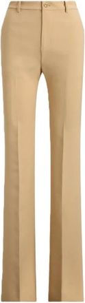 Ralph Lauren Femme, Pantalons, Beige, Taille: 36 FR Pantalon Droit Tiss&eacute; City Crepe