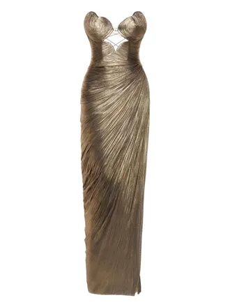 Maria Lucia Hohan robe Amisha en soie - Or