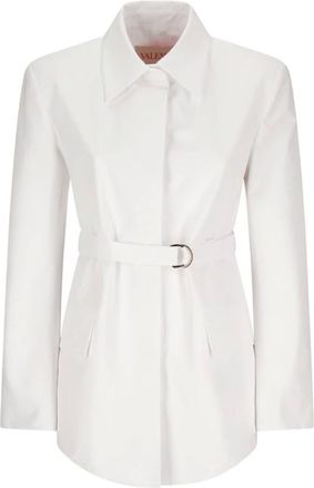 Valentino Garavani Femme, Blouses et Chemises, Blanc, Taille: 36 FR Veste Caban Compact Popeline