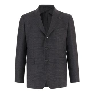 Tagliatore Woln Layered-Collar Jacket - - Jackets - Herren - Schwarzk - 2XL