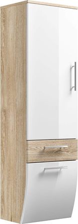 Posseik Santana Hochschrank, Sonoma/Eiche/wei&szlig;, 40 x 30 x 134.5 cm