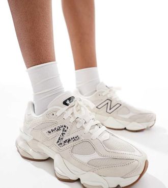 New Balance 9060 - Sneaker in Beige mit Leoparden-Print-Detail-Neutral