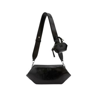 Ganni Bou Bag East/West Shine - - Bags - Damen - Schwarzk - ONE SIZE