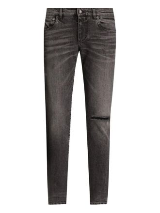 Dolce & Gabbana jean à effet usé - Gris