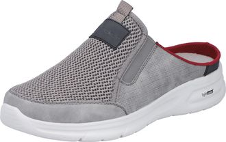 Rieker Clog RIEKER, Herren, Gr. 40, grau, Lederimitat, Textil, Schuhe Clog, Sommerschuh, Hausschuh, Schlupfschuh mit seitlichen Stretcheins&auml;tzen