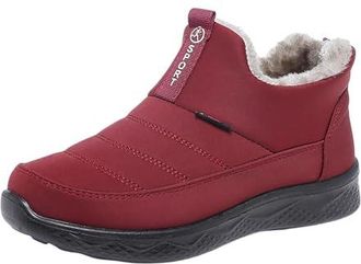 Generic Bottes dhiver doubl&eacute;es de fourrure pour femme - Bottes orthop&eacute;diques imperm&eacute;ables - Bottes de neige chaudes &agrave; enfiler - Coupe large - Chaussures de ma