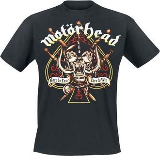 Motörhead Sword Spade Homme T-Shirt Manches Courtes Noir XXL 100% Coton Regular/Coupe Standard