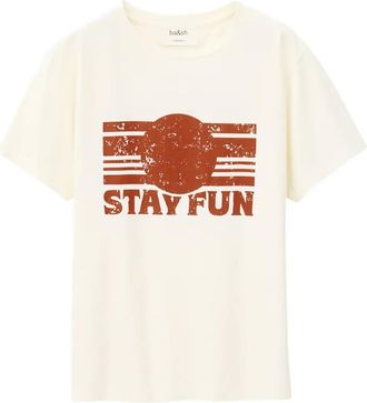 BA&SH t-shirt Reese à imprimé graphique - Tons neutres