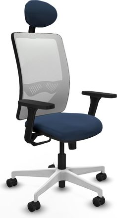 Piqueras y Crespo Hochwertiger ergonomischer Stuhl Zulema mit 3D-Armen, h&ouml;henverstellbarer Lendenwirbelst&uuml;tze und festem Kopfteil, ausgestattet mit 3 Positionen und Sch