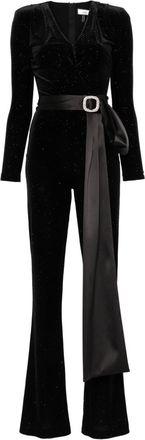 Nissa Jumpsuit mit Strassverzierung - Schwarz