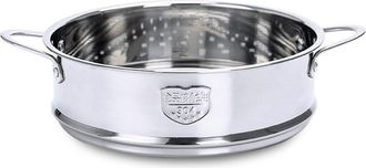 BESTONZON Dampfer Einsatz Pfannen Edelstahl Stapelbar Lebensmittel Dampfer Einsatz Topf In Topf f&uuml;r Kn&ouml;del Fisch Gem&uuml;se Huhn K&uuml;che 20Cm