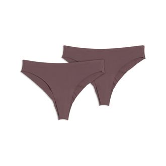 Puma Lot de 2 culottes br&eacute;siliennes PUMA Femme, Accessoires, Marron, XXL