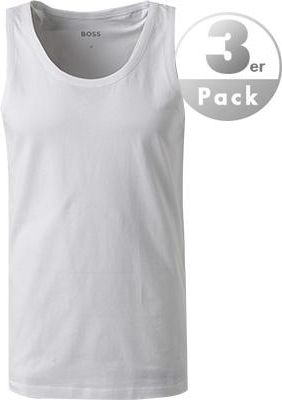 HUGO BOSS Herren Tank Tops wei&szlig; Baumwolle unifarben