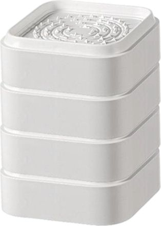 Generico H&ouml;henerh&ouml;hungen f&uuml;r M&ouml;bel, 4 St&uuml;ck, quadratisch, stapelbar, rutschfest, f&uuml;r Waschmaschine, f&uuml;r Sofa, Sessel, K&uuml;hlschrank, Tisch, Schrank