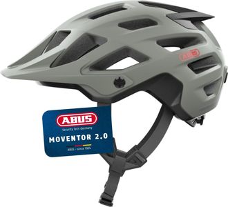 ABUS MTB-Helm Moventor 2.0 - komfortabler Fahrradhelm f&uuml;rs Gel&auml;nde - All-Mountain-Helm - f&uuml;r Damen und Herren - Grau, Gr&ouml;&szlig;e L