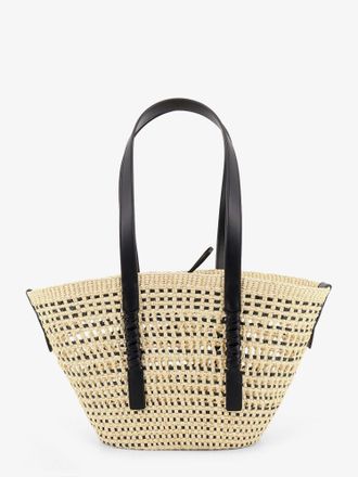Loewe Womens Shoulder Bag Paulas Ibiza Beige Raffia-Leather Raffia/leather