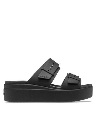 Crocs Pantoletten Brooklyn Sandal Lowwdg 207431 Schwarz
