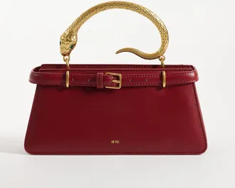 JW PEI Elena Tasche mit Schlangengriff in Rot