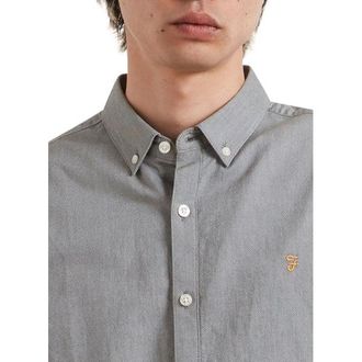 Farah Chemise droite &agrave; logo brod&eacute; en coton