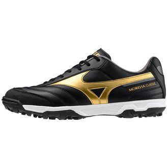 Mizuno Morelia Sala Classic Tf Futsal-Schuh für Damen und Herren, Schwarz-goldfarbener dunkler Shawdow, 40 EU