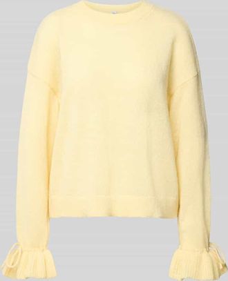 Pieces Pullover mit gerafften &Auml;rmeln