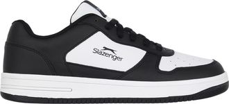 Slazenger Tower Sneaker f&uuml;r Herren, Leder, niedrig geschnitten (Schwarz/Wei&szlig;)