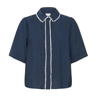 Ichi Ichi, Femme, Blouses et Chemises, Bleu, Taille: 42 FR Chemises