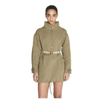 Prada Kleid mit halblangem Rei&szlig;verschluss und langen &Auml;rmeln - - Dresses - Damen - Gr&uuml;n - S