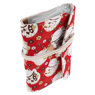 Artibetter Homoyoyo Stricknadel Etui Rot mit 12 Abnehmbaren PVC Rei&szlig;verschlusstaschen Organizer f&uuml;r Rundstricknadeln H&auml;kelnadeln und N&auml;hzubeh&ouml;r Tragbare Aufbewah