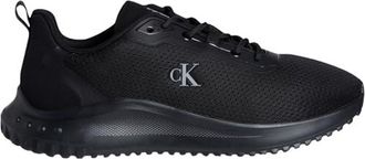 Calvin Klein Baskets Homme Eva Mix Mesh avec Logo, Noir (Triple Black), 42